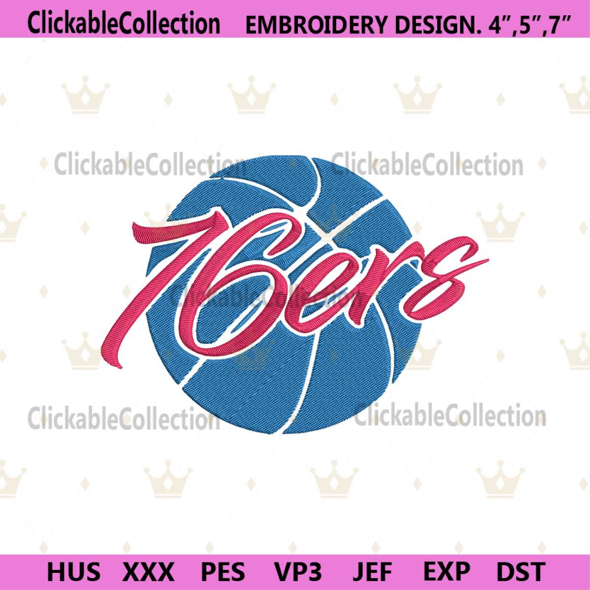 76ers NBA Logo Machine Embroidery Design Files, NBA Digital | Inspire ...
