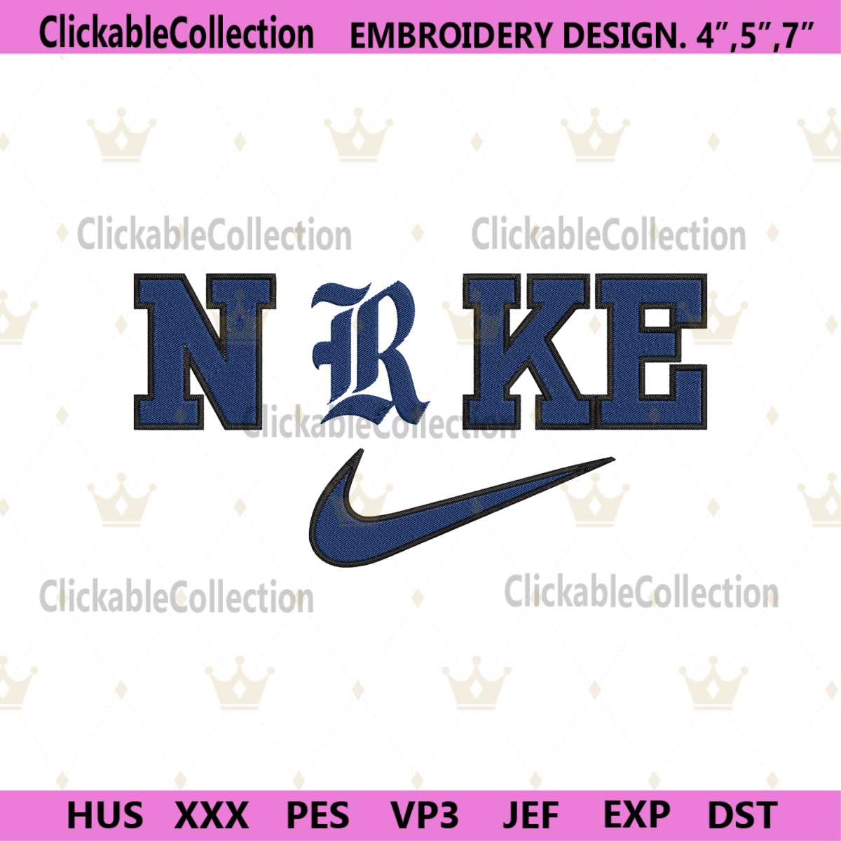 Nike Rice Owls Logo NCAA Embroidery Design File | Inspire Uplift