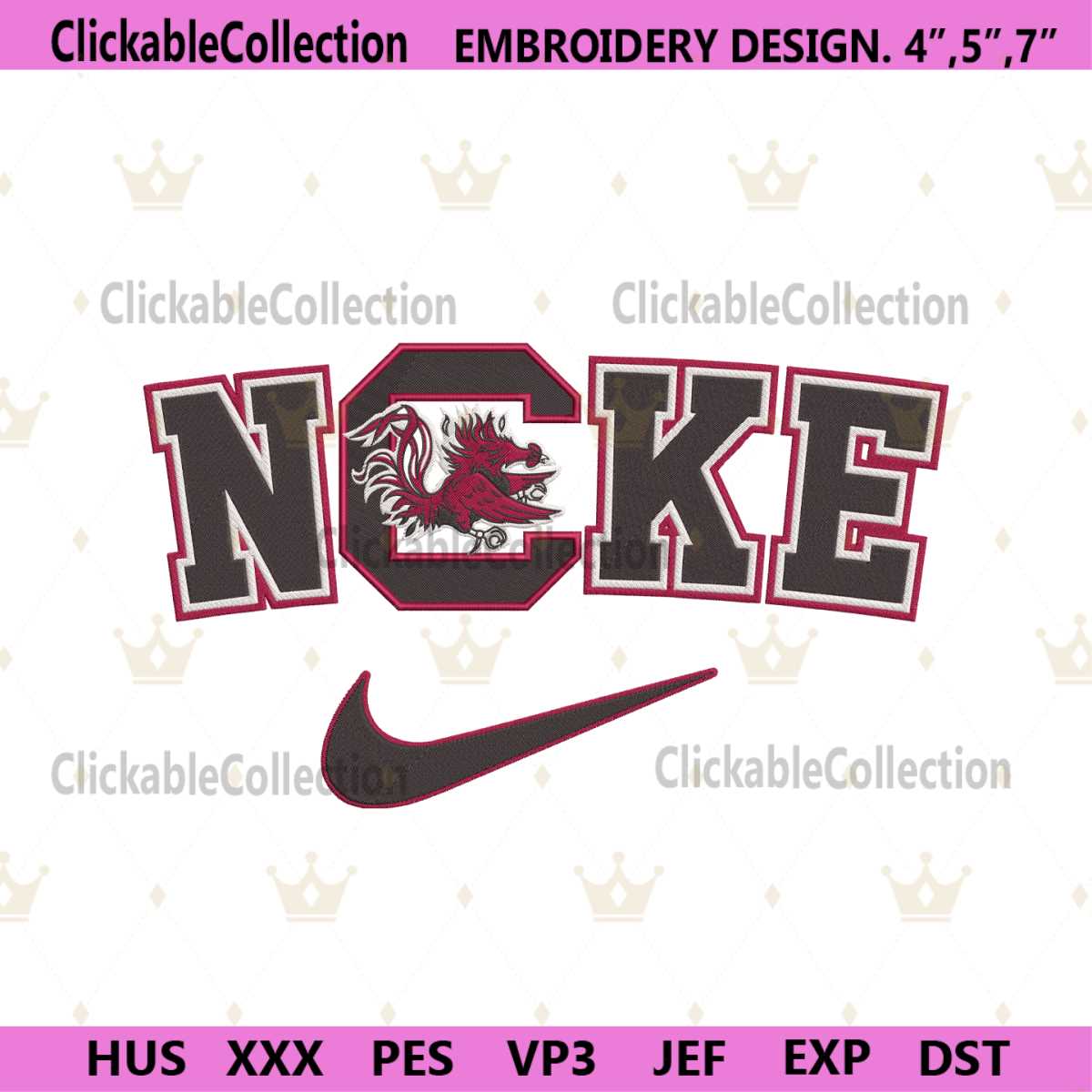 South Carolina Gamecocks Nike Logo Embroidery Design Downloa - Inspire ...