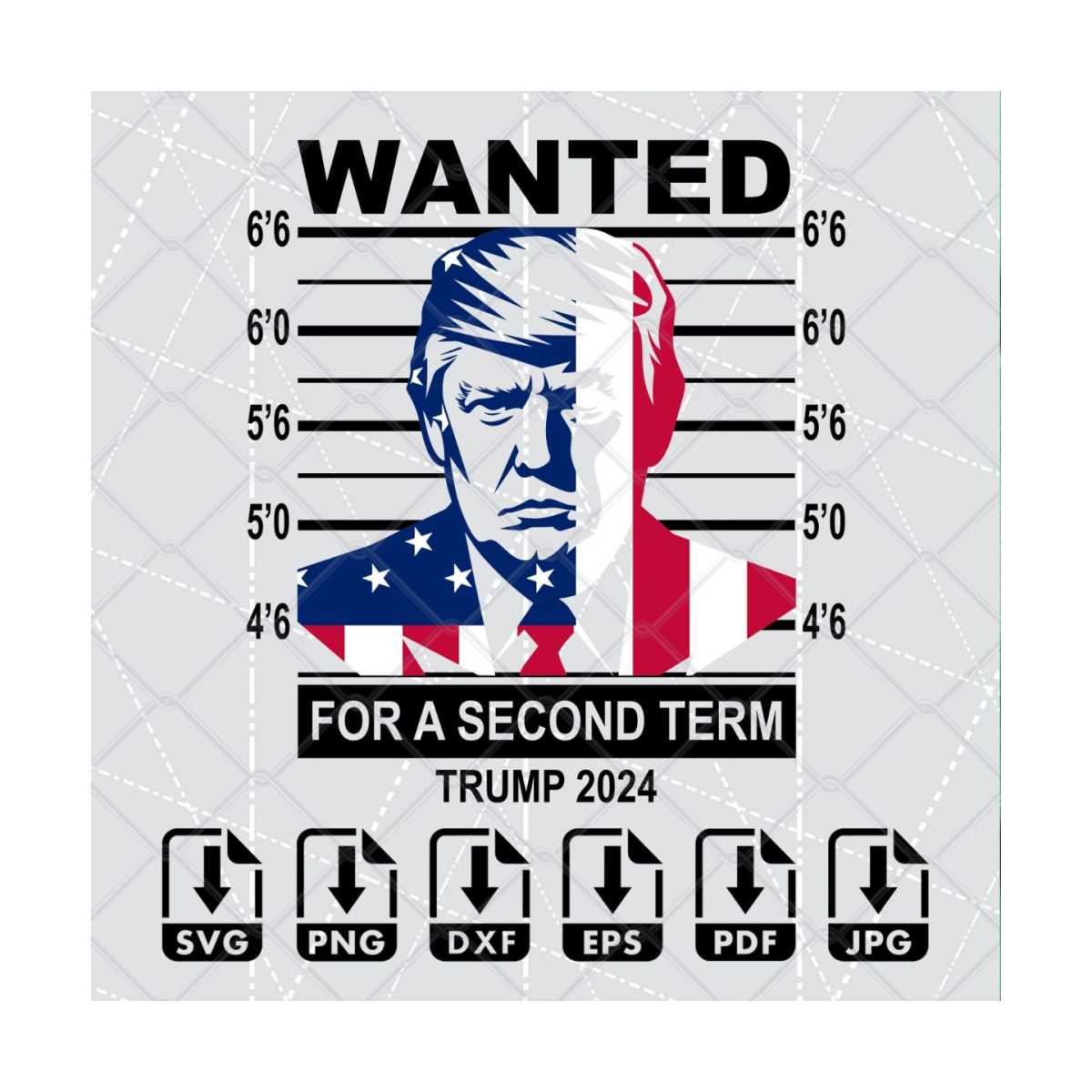 American Flag Donald Trump SVG 2024 Wanted For A Second Term | Inspire ...