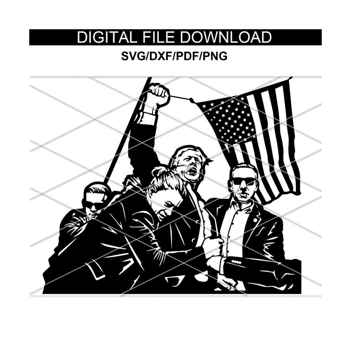 Shoot Trump Fight 2024 DXF For Plasma, engraving Trump Shot | Inspire ...