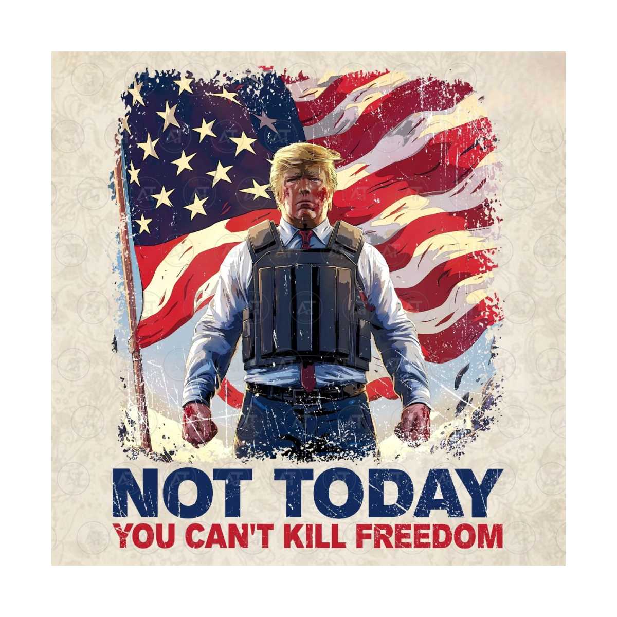 Not Today You Cant Kill Freedom Trump Png, Trump Bulletproof | Inspire ...