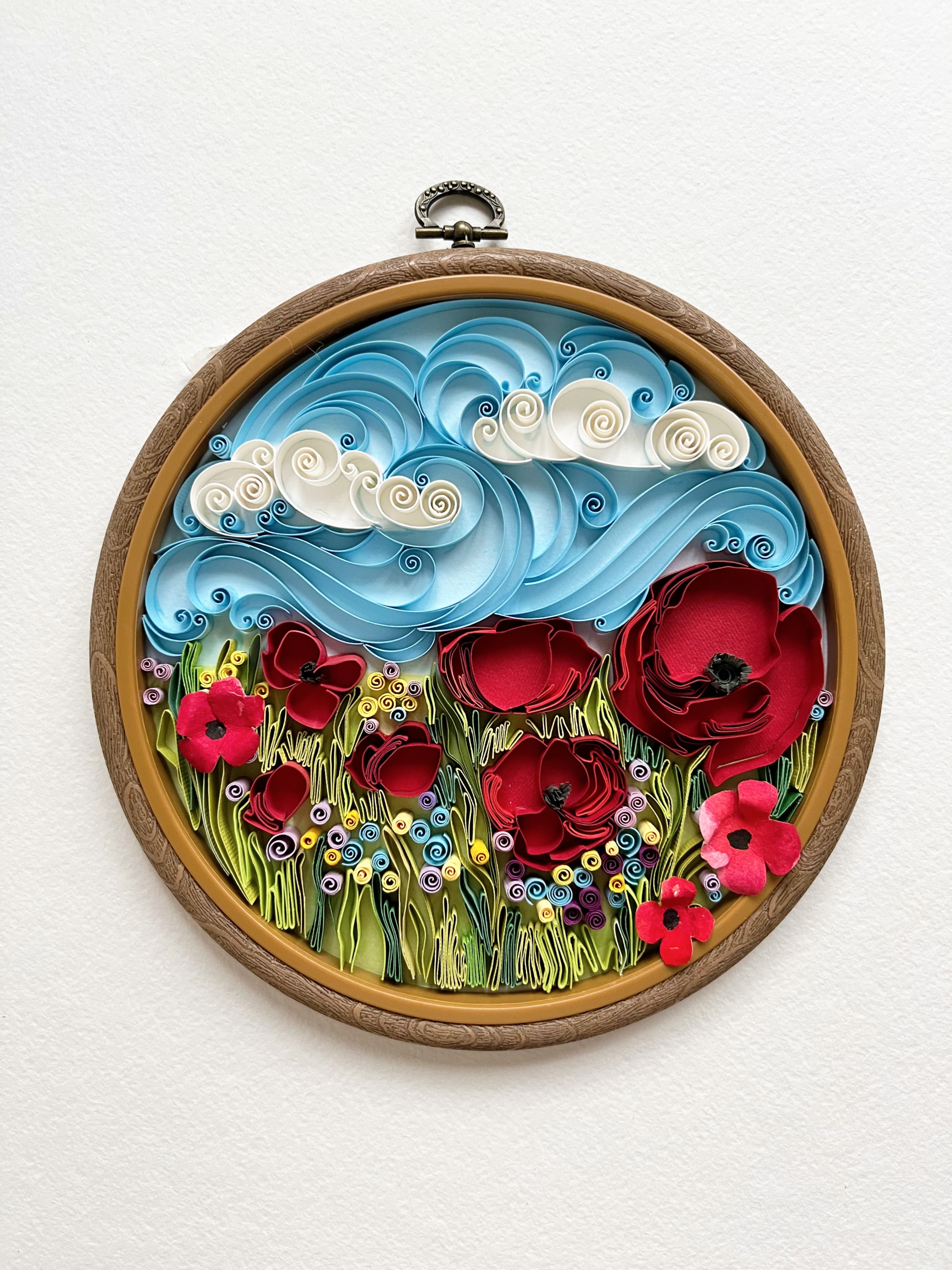 Field with poppies in quilling technique - Paper Art - Lands | Inspire ...