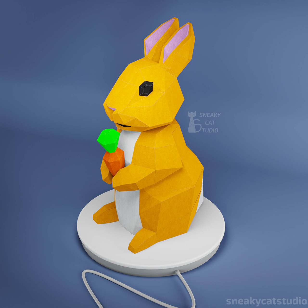 Easter Rabbit - Paper model Digital Papercraft template | Inspire Uplift