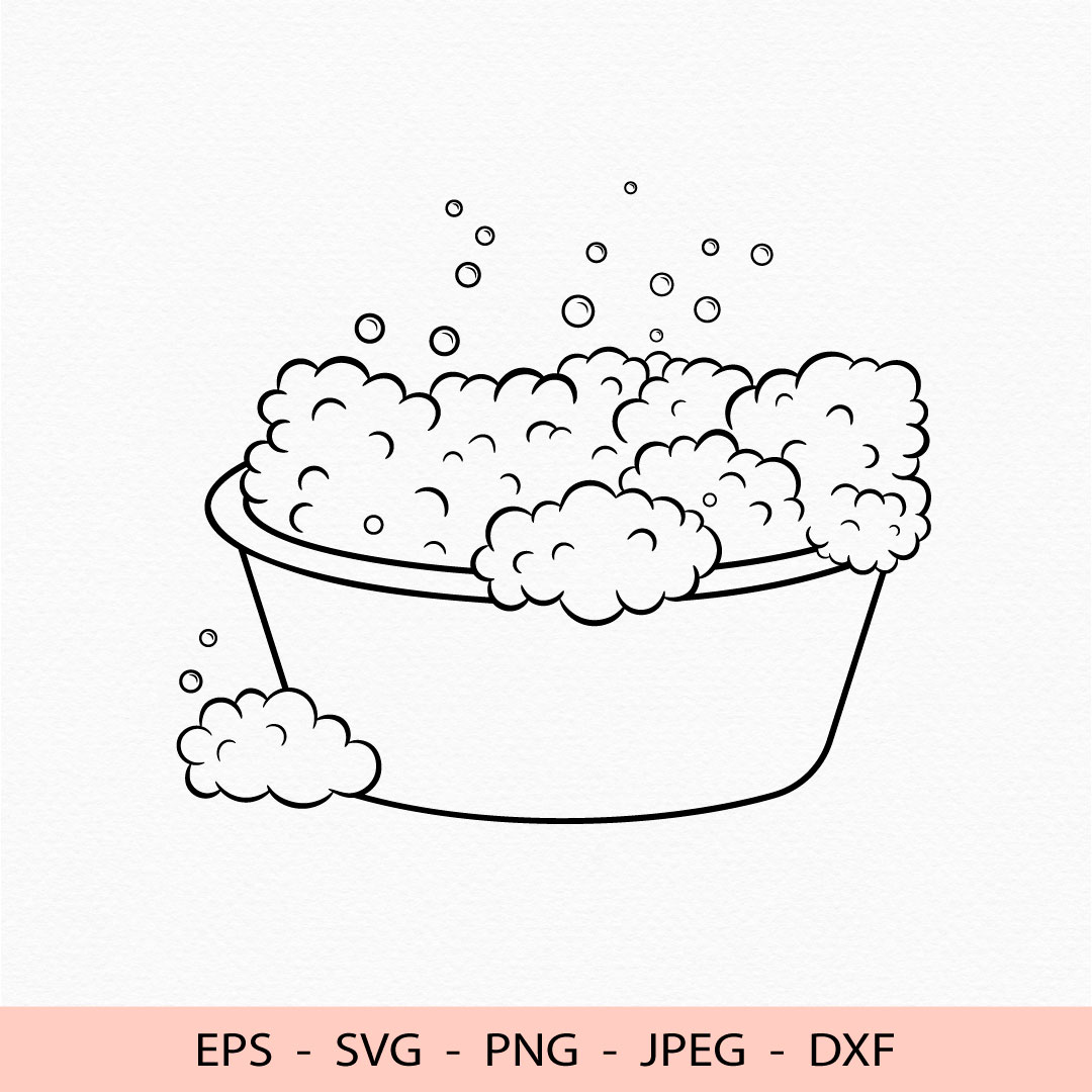 Basin soap foam Laundry SVG Washing Sticker dxf | Inspire Uplift