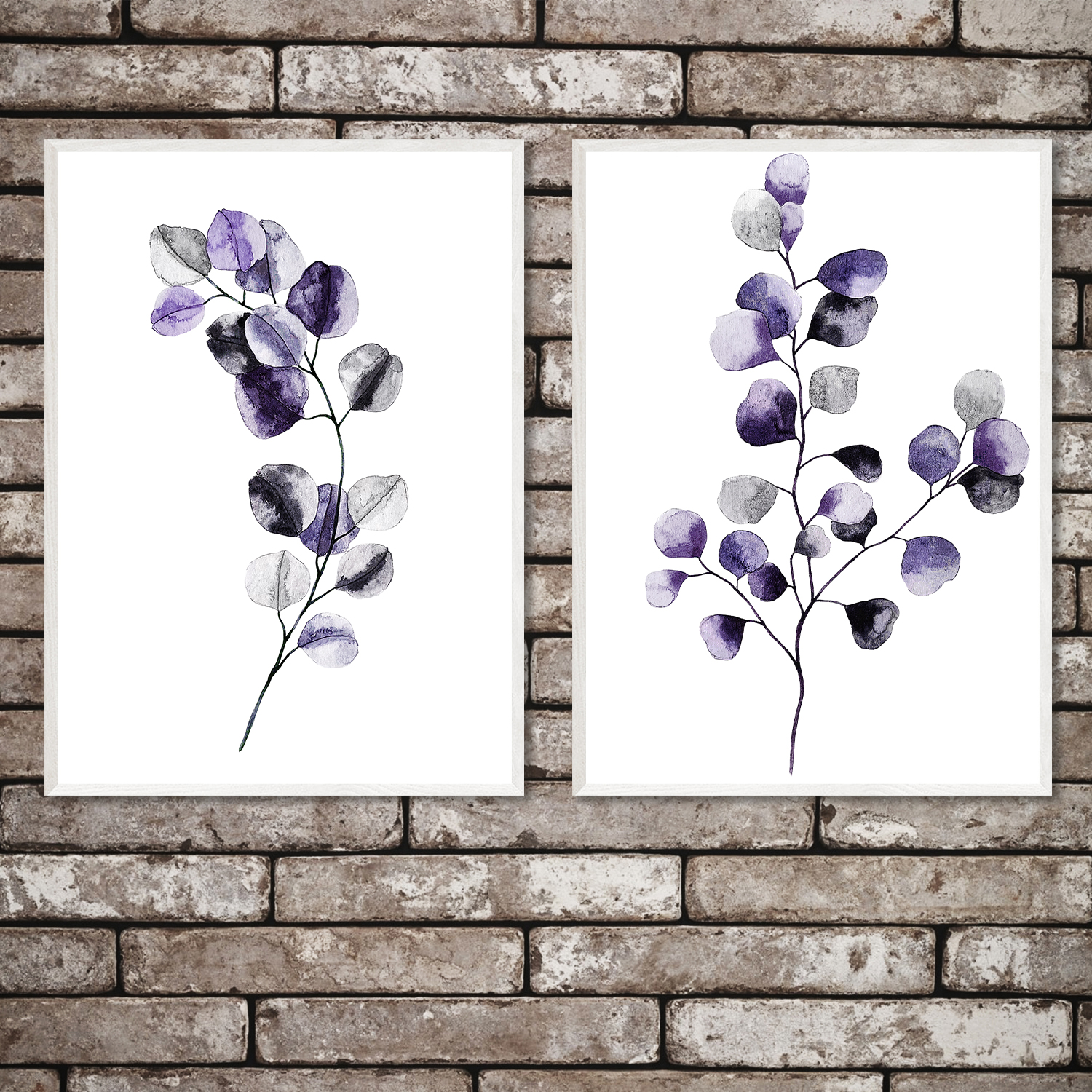 Set of 2 Botanical Print Set, Plant Posters, Greenery Prints - Inspire ...