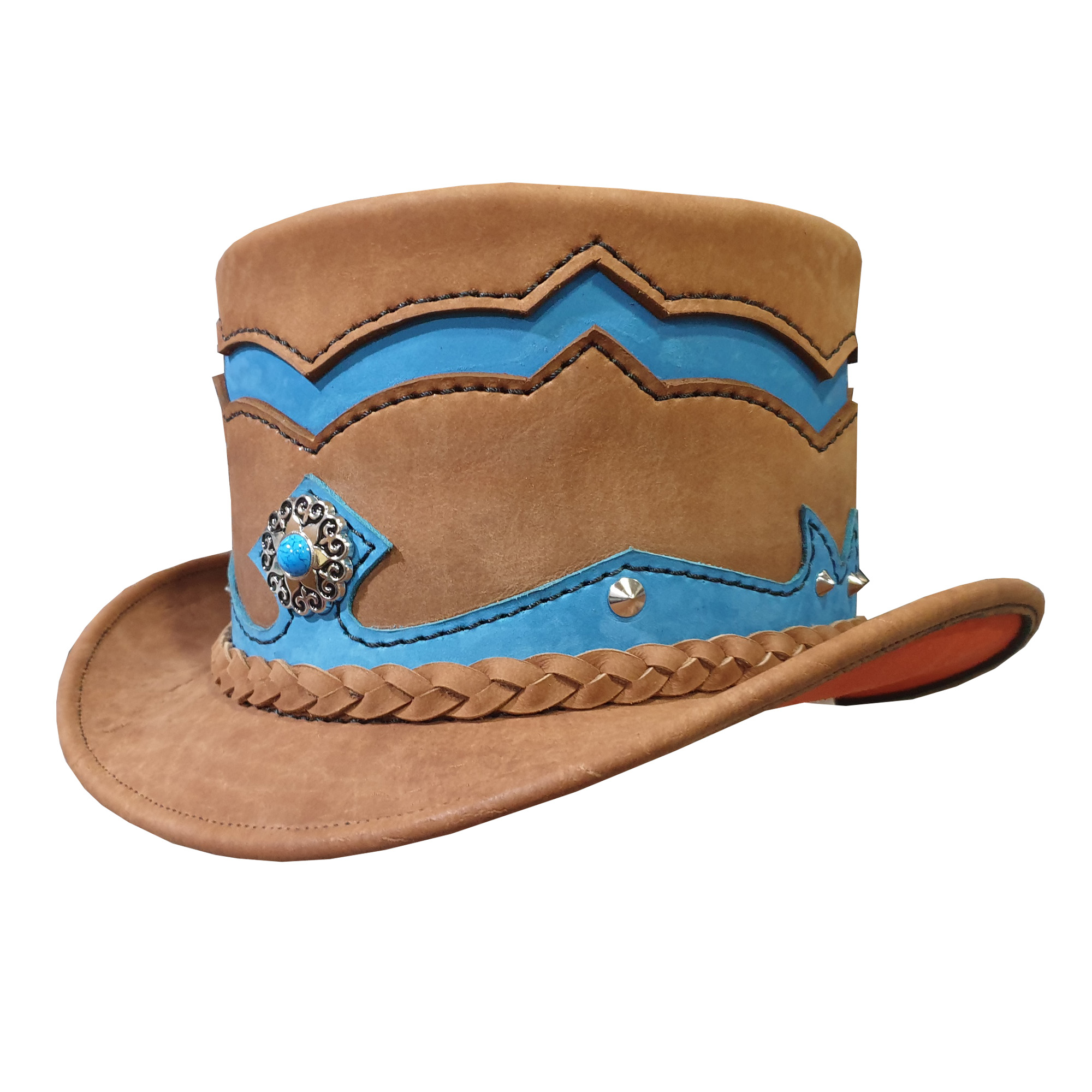 Voodoo Hatter El Dorado Double Crowned Top Hat Brown | Inspire Uplift
