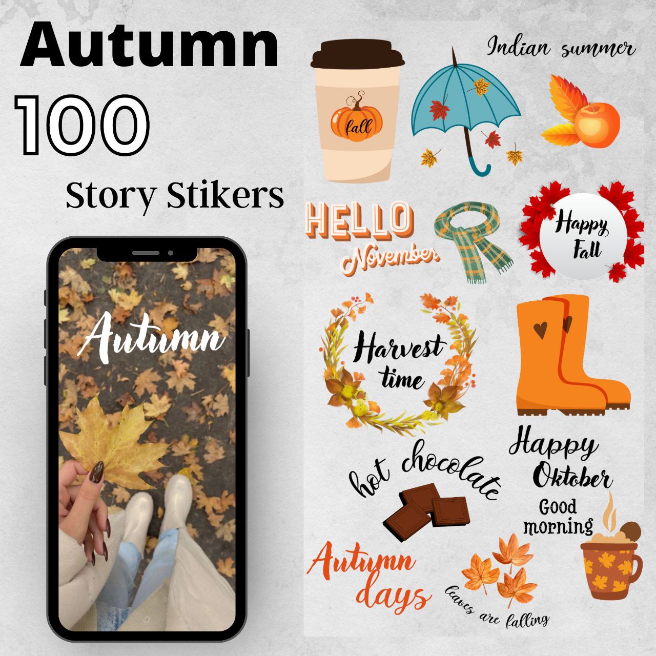 Story sticker, Autumn sticker, Instagram stories, Autumn sto - Inspire ...