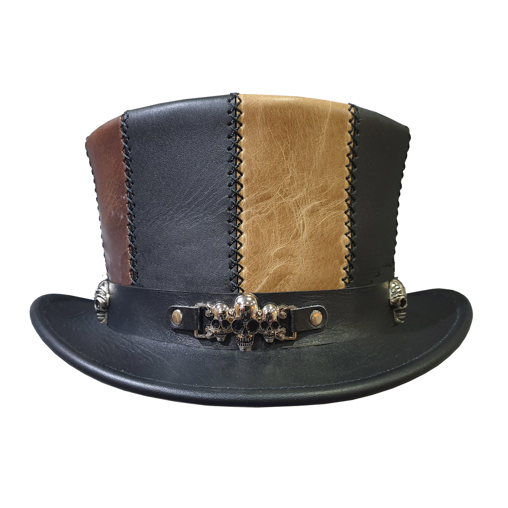 The Shotgun Striped Leather Top Hat | Inspire Uplift
