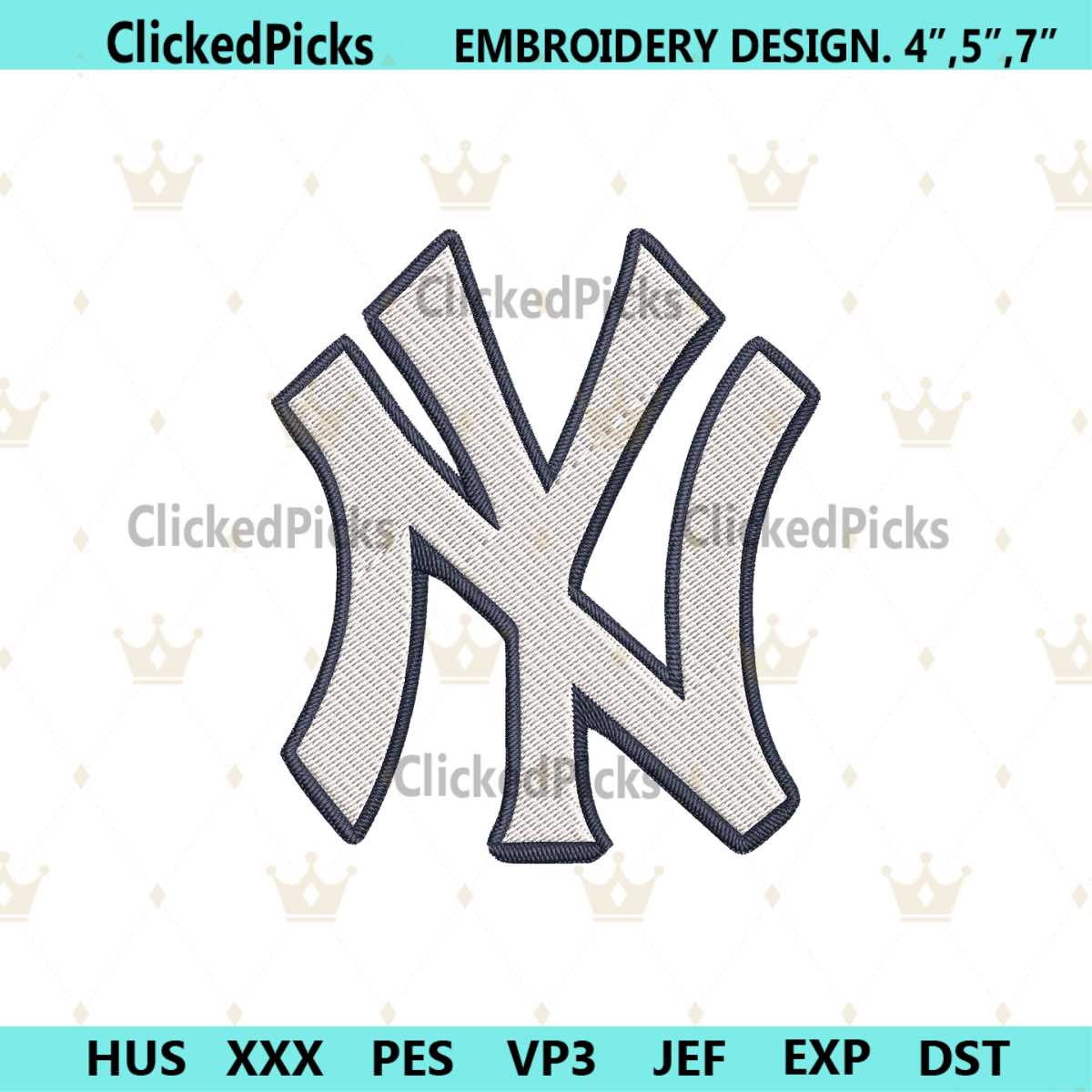 NY Yankees Symbol Logo Embroidery File, NY MLB Machine Embro | Inspire ...