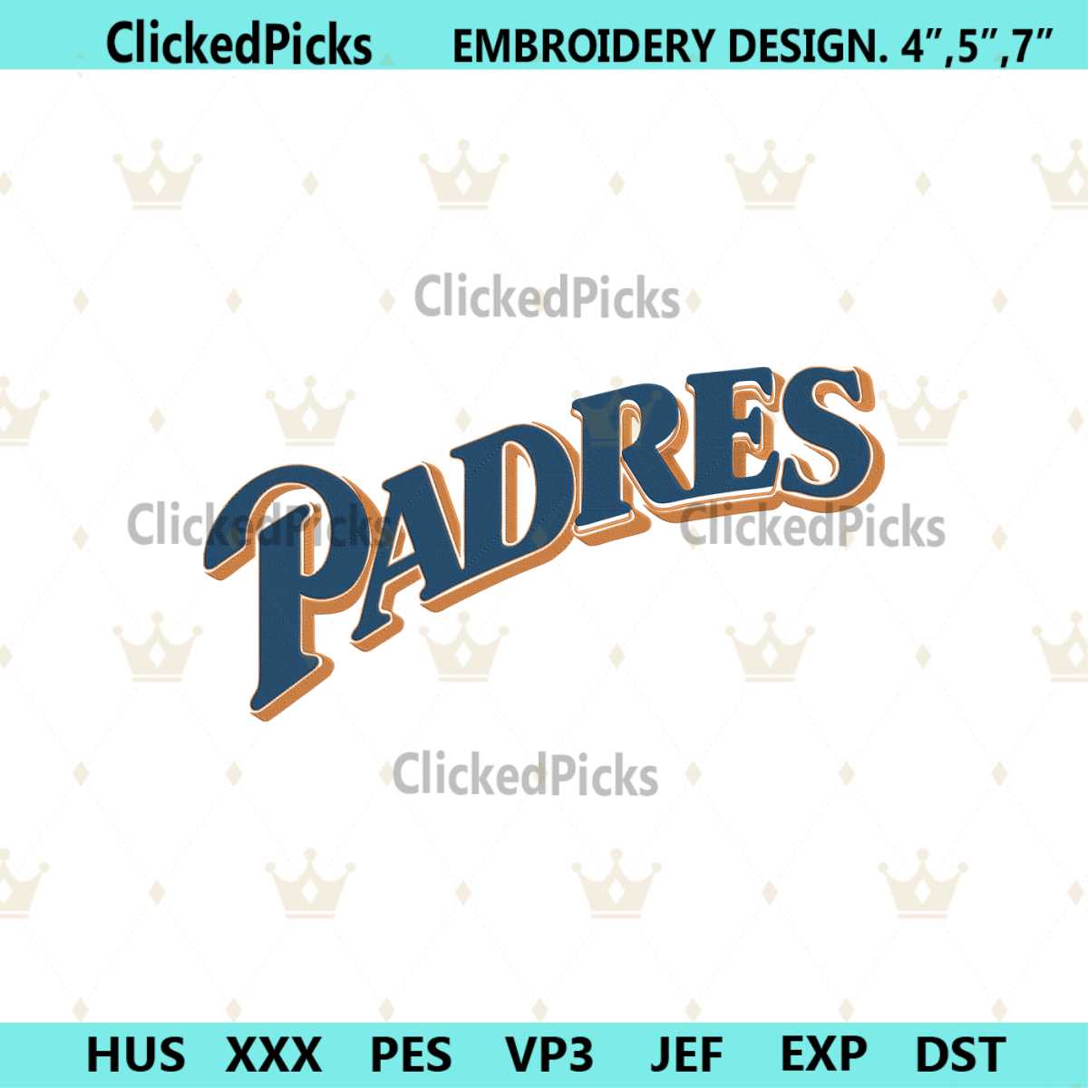 Padres Wordmark Logo Machine Embroidery, Padres Baseball Log | Inspire ...