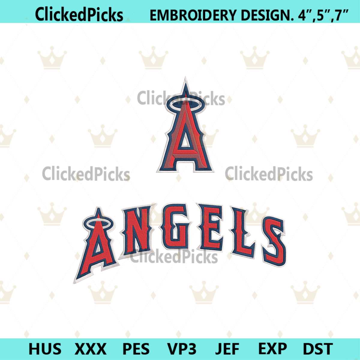Angels Baseball Logo Machine Embroidery, MLB Embroidery Desi | Inspire ...