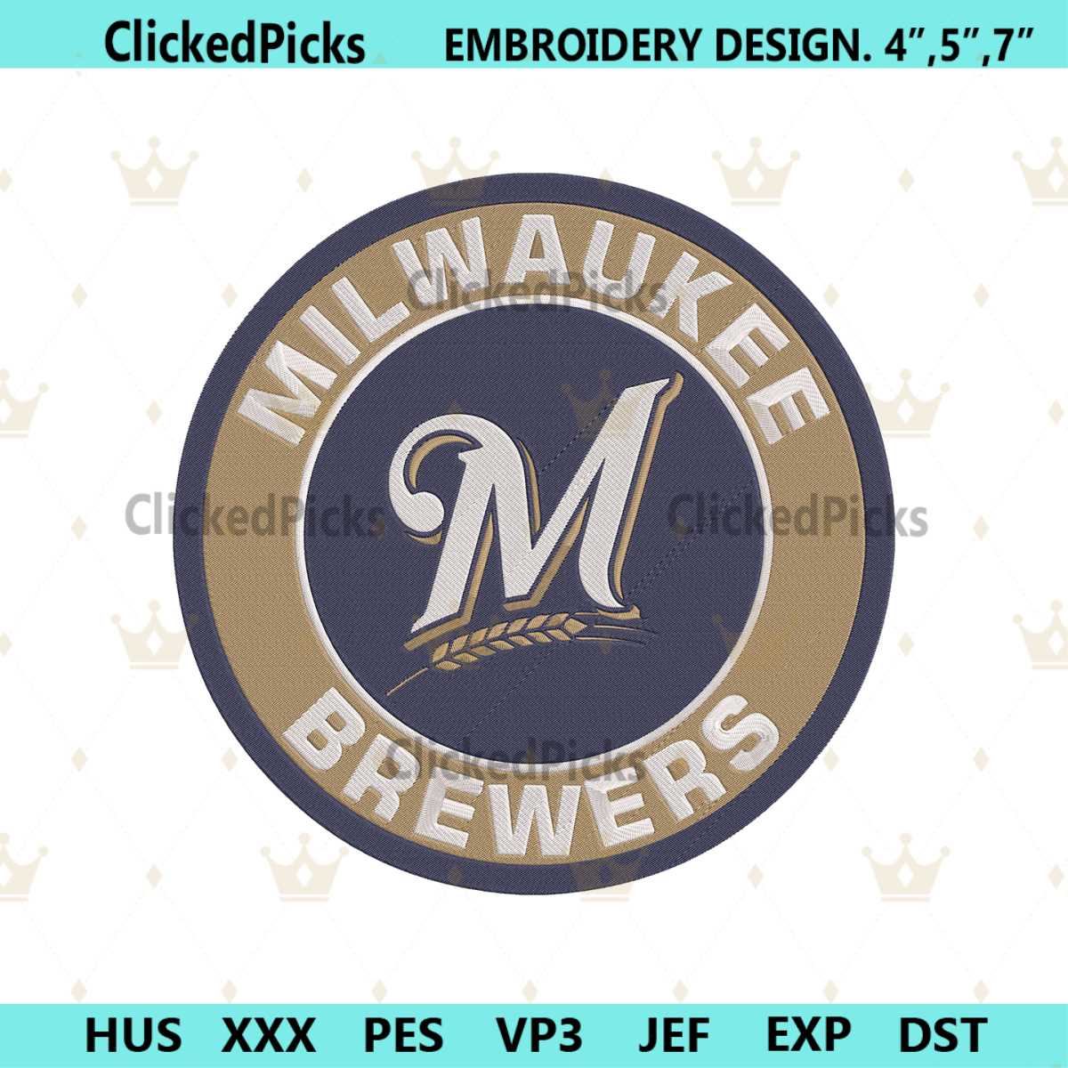 Milwaukee Brewers MLB Logo Embroidery Digital, Milwaukee Bre | Inspire ...