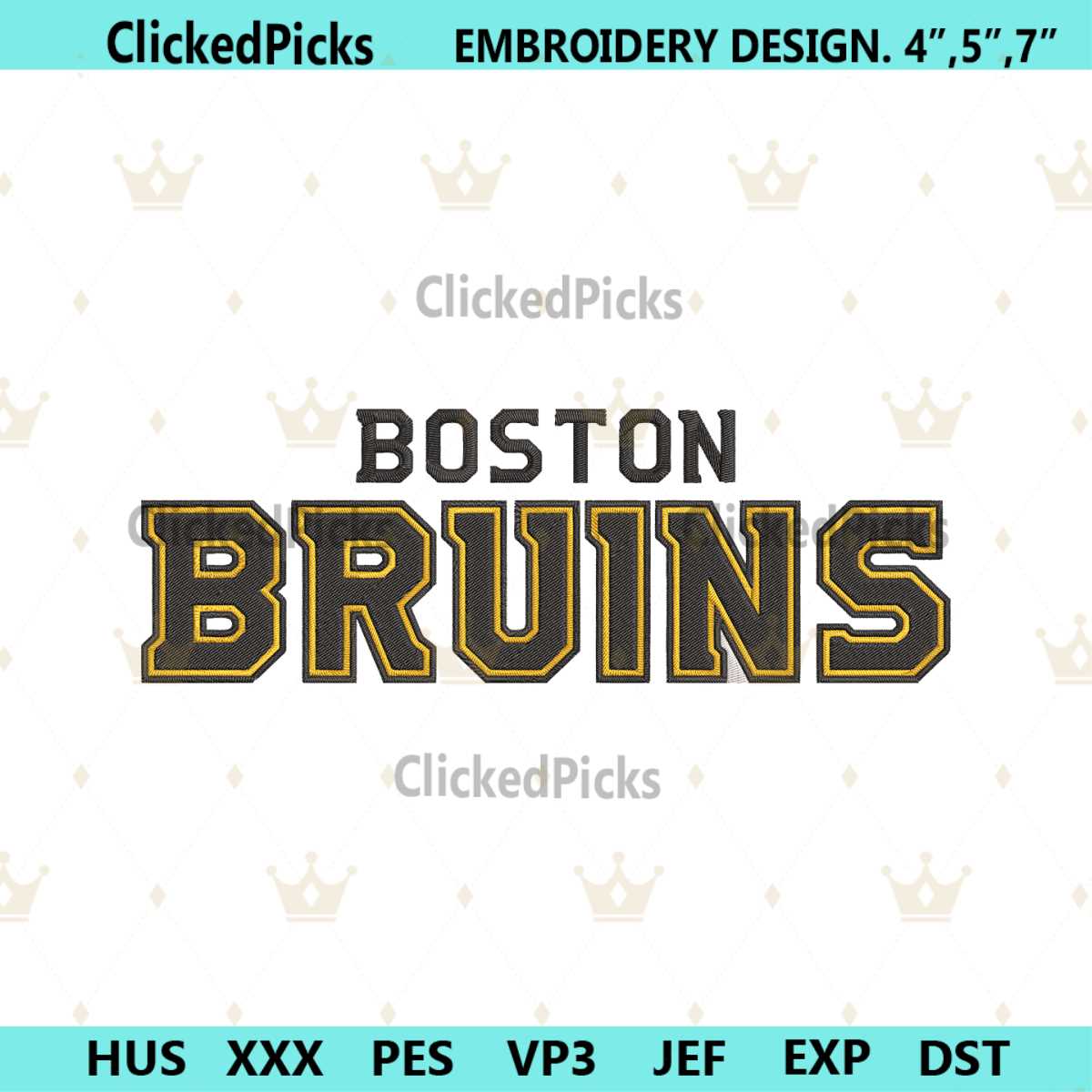 Boston Bruins Wordmark Logo Machine Embroidery, Boston Bruin | Inspire ...