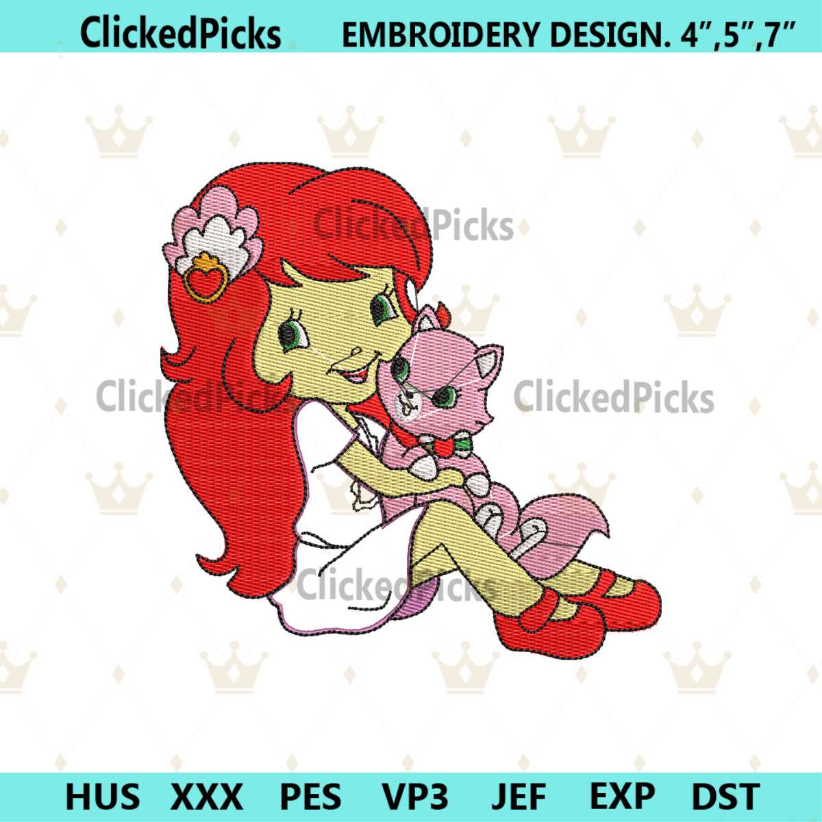 Strawberry Shortcake Cartoon Machine Embroidery Design Files | Inspire ...