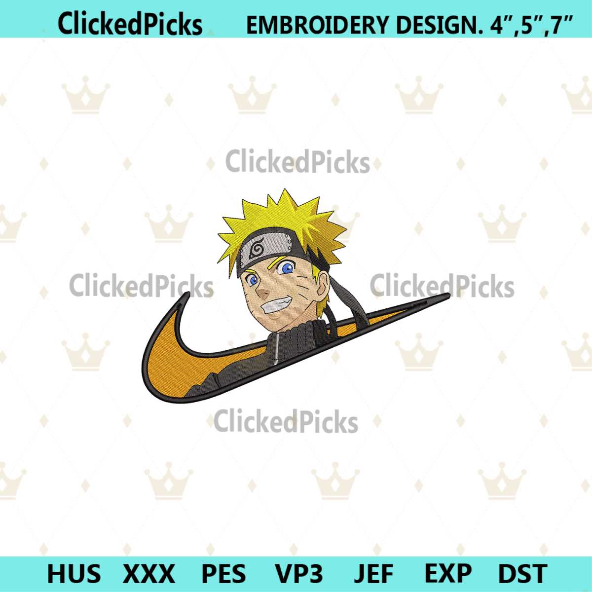 Nike Swoosh Naruto Machine Embroidery Digital Download, Swoo | Inspire ...