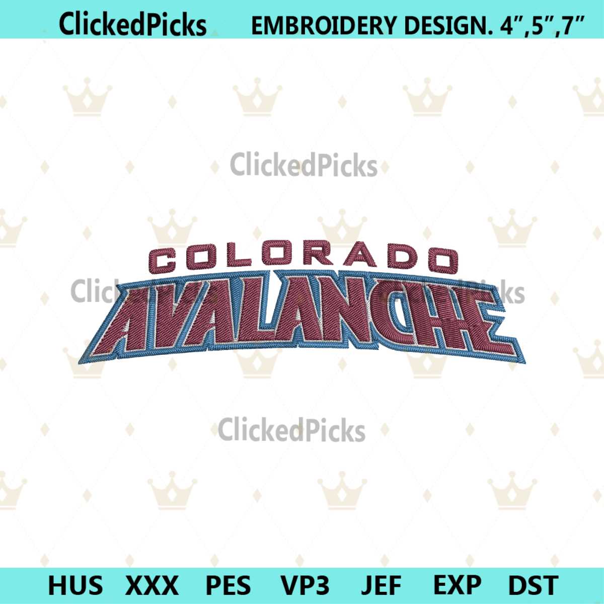 Colorado Avalanche Wordmark Logo Machine Embroidery, Colorad | Inspire ...
