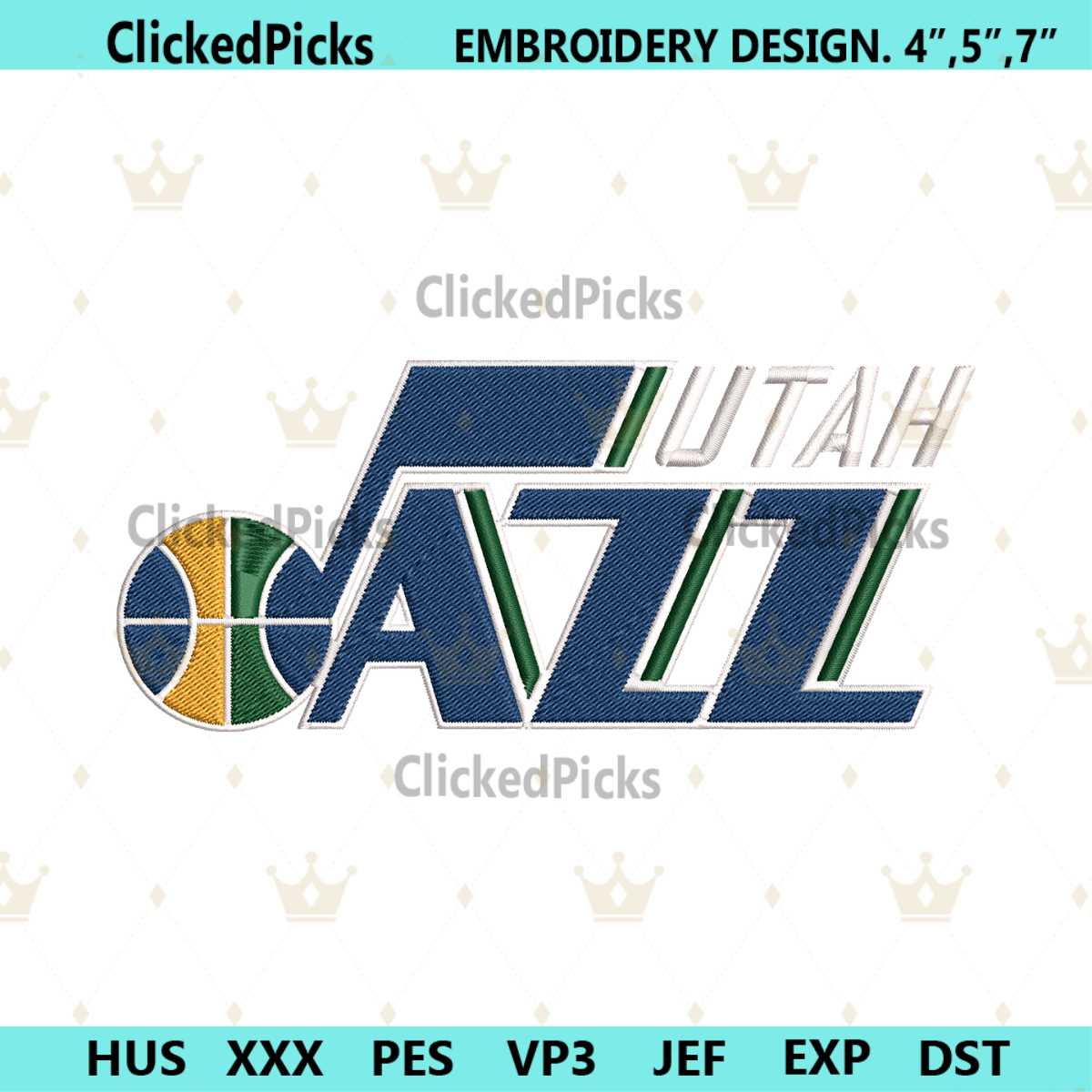 Utah Jazz Logo Machine Embroidery Design Download, Utah Jazz | Inspire ...