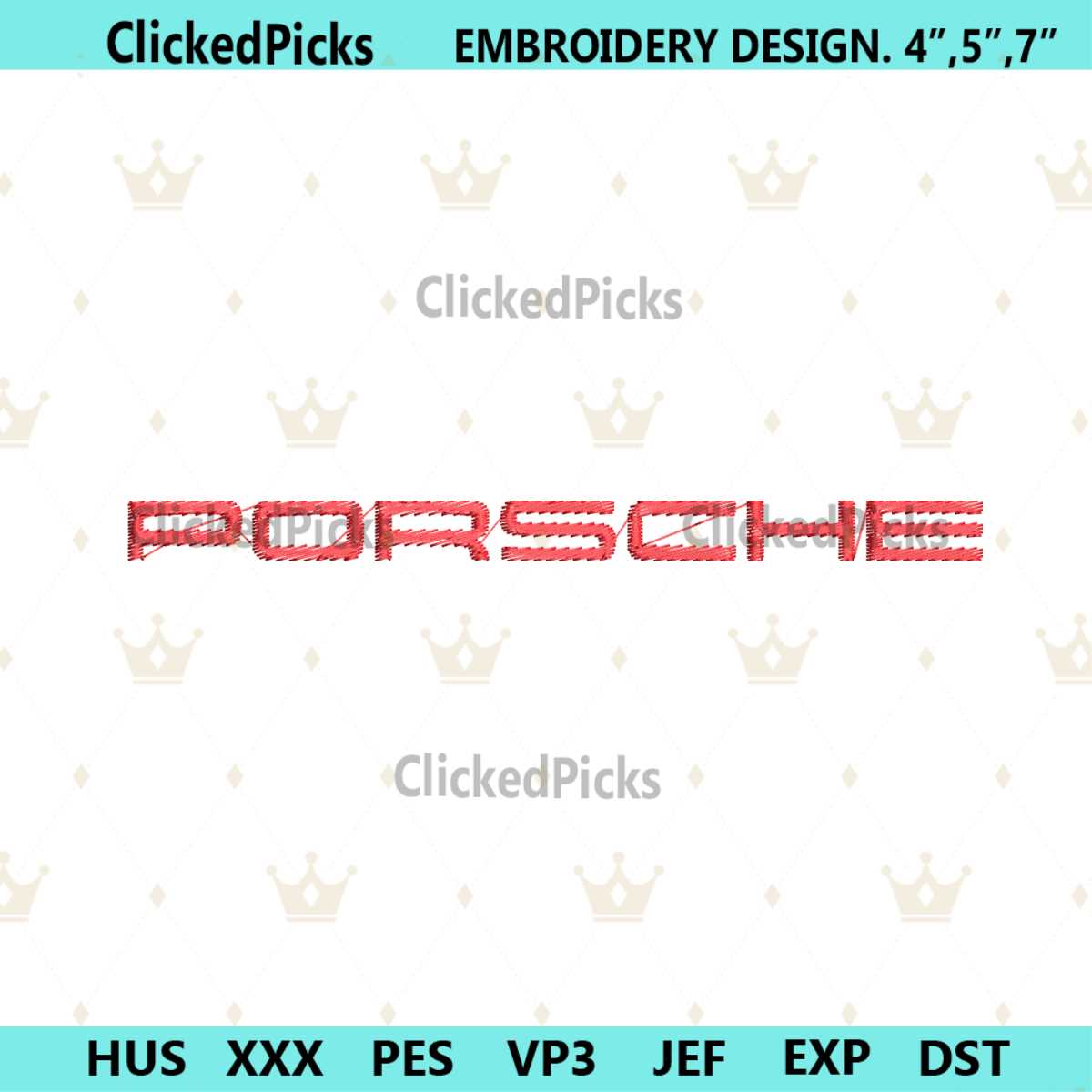 Porsche Logo Embroidery Design Logo Car Brand Download File | Inspire ...