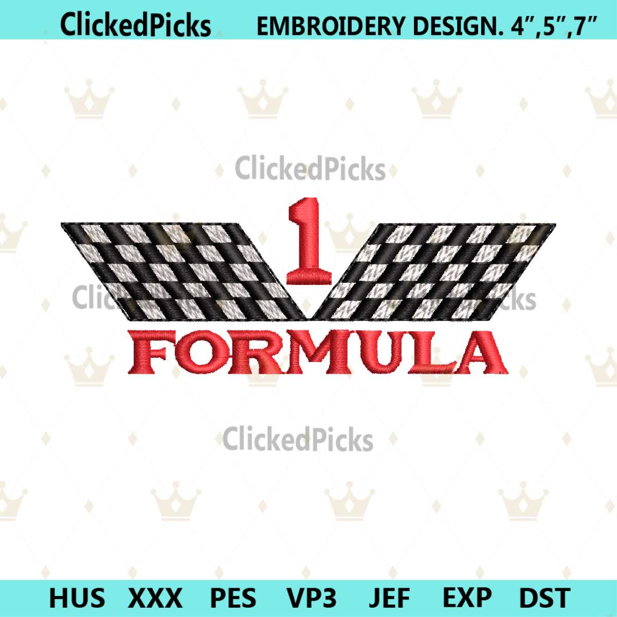 Formula 1 Logo Embroidery Design File Formula 1 File Instant | Inspire ...