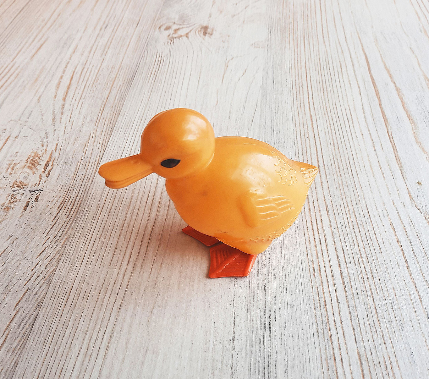 Small duck toy vintage - Soviet celluloid orange little duc - Inspire ...