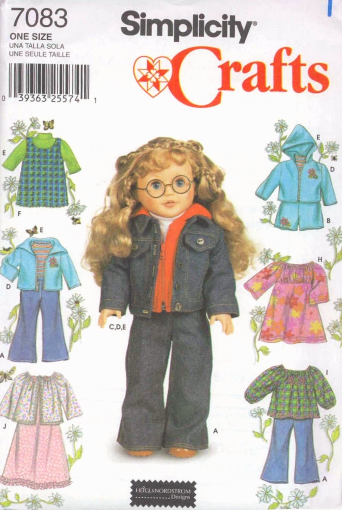 Doll 18 inch Clothes Pattern Simplicity 7083 PDF | Inspire Uplift