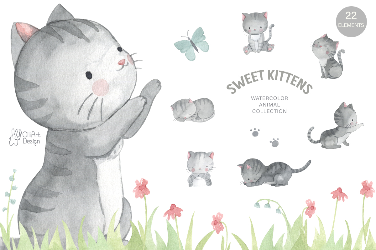 LITTLE KITTEN. Cat clipart | Inspire Uplift