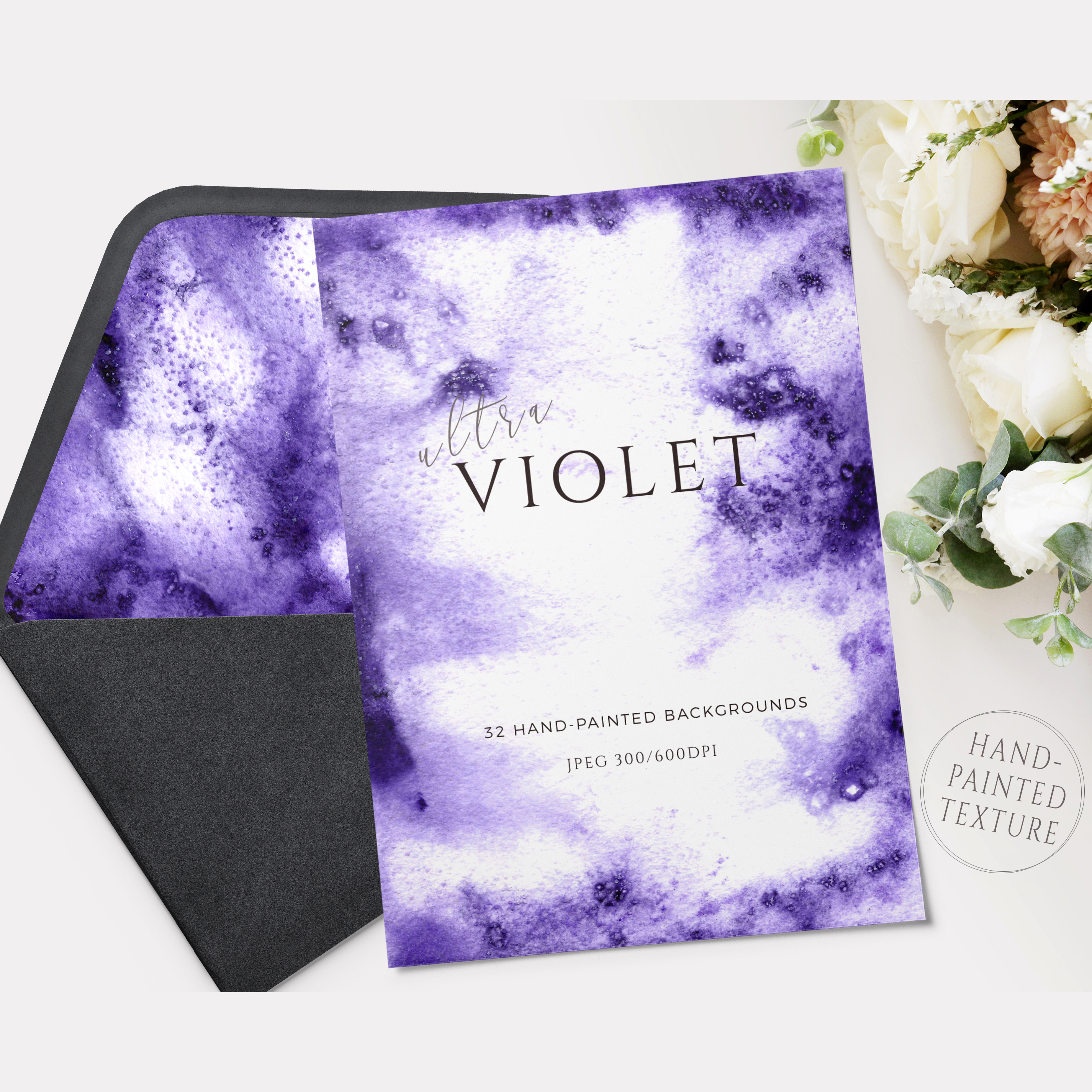 Ombre Watercolor Texture Ultra-violet digital background, wa | Inspire ...