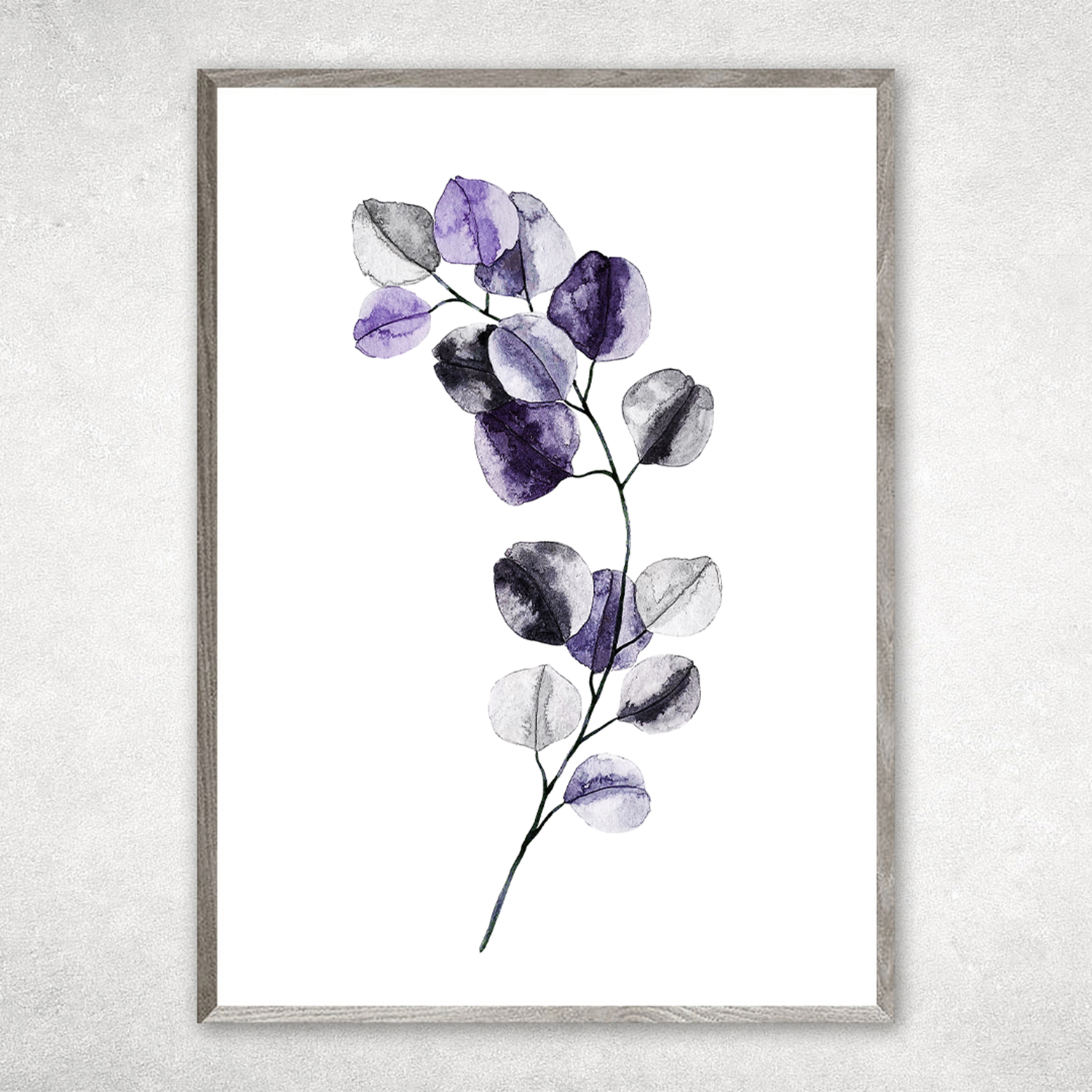 Modern Purple Watercolor Botanical Art Poster Digital Downlo - Inspire ...