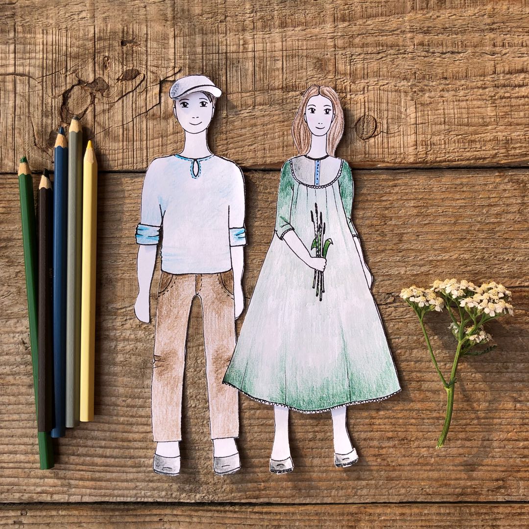 Printable Paper Doll. Sasha. Coloring Pages. Craft Kit. Birt - Inspire ...