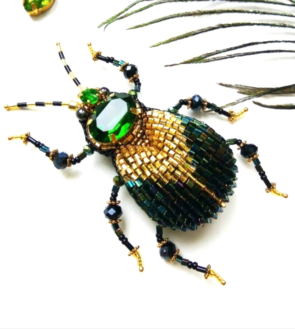 Beaded insect brooch, insect pin, mooth brooch, butterfly br | Inspire ...