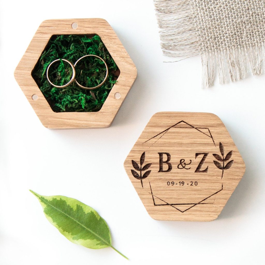 Wedding ring box for ceremony | Engagement ring box | Rustic | Inspire ...