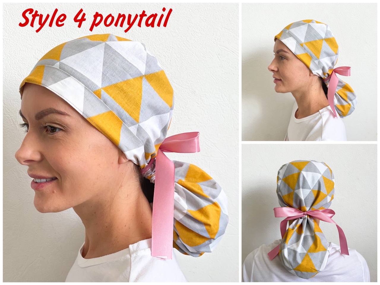 Set of 6 Scrub Cap Sewing Patterns with Video Instructions, - Inspire Uplift