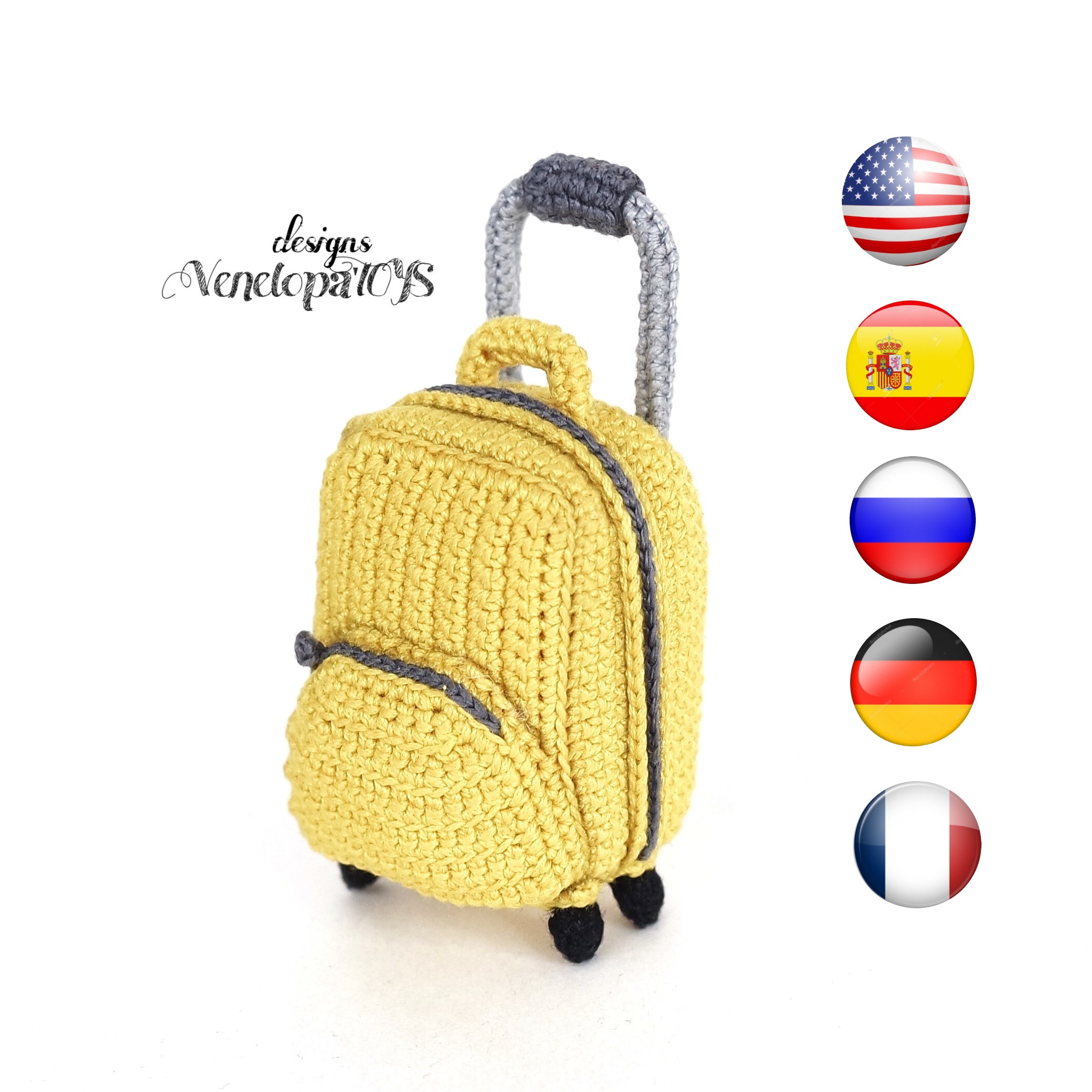 Pattern Crochet Suitcase for a Doll | Inspire Uplift