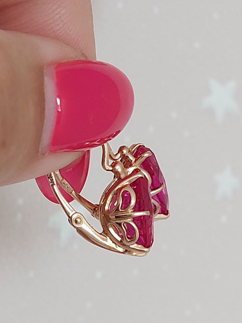 Vintage Graceful 14K Original Earrings USSR 583 Rose Gold wi - Inspire ...