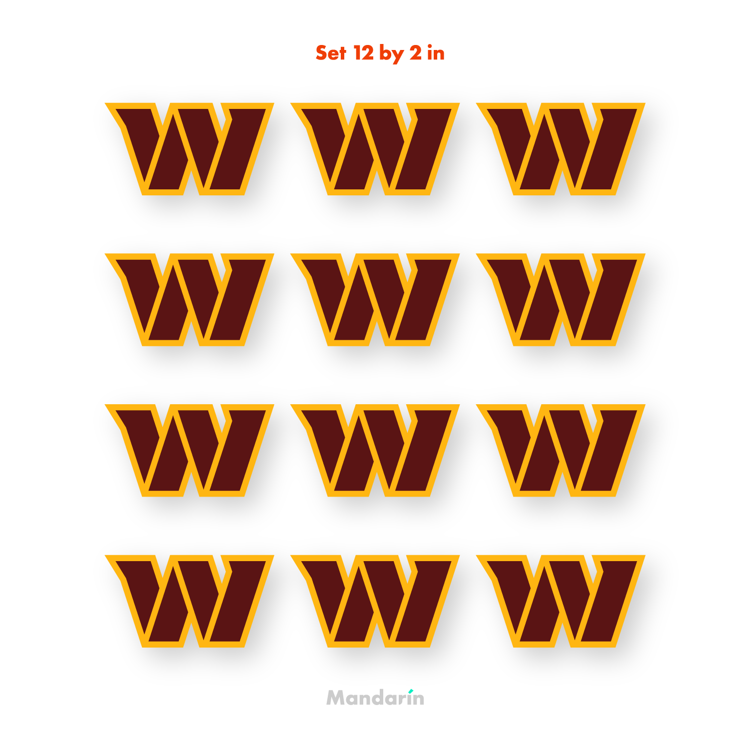 Washington Commanders 2022 Logo Stickers Set of 12 by 2in Ou - Inspire ...