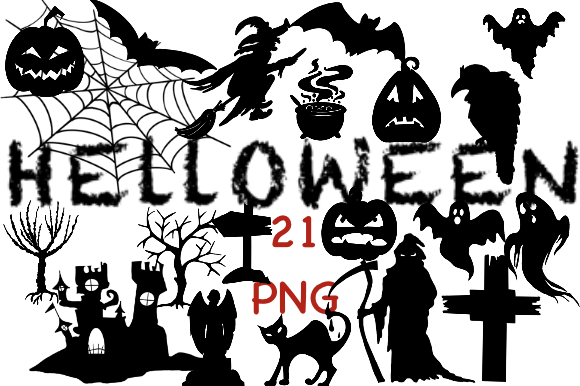 Silhouette Halloween Klipart | Inspire Uplift