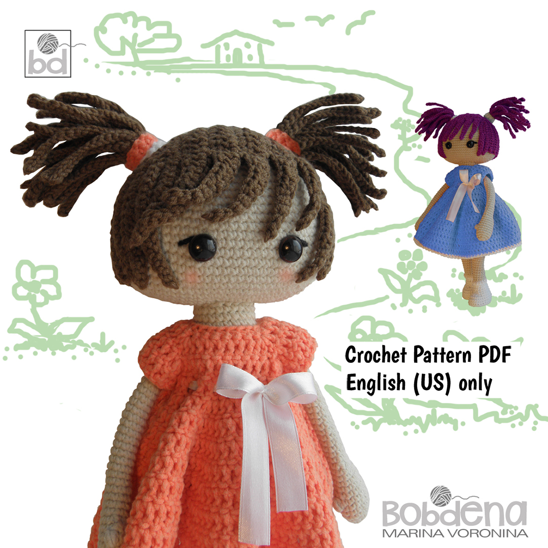 Crochet amigurumi doll pattern, Crochet pattern PDF, Crochet | Inspire ...