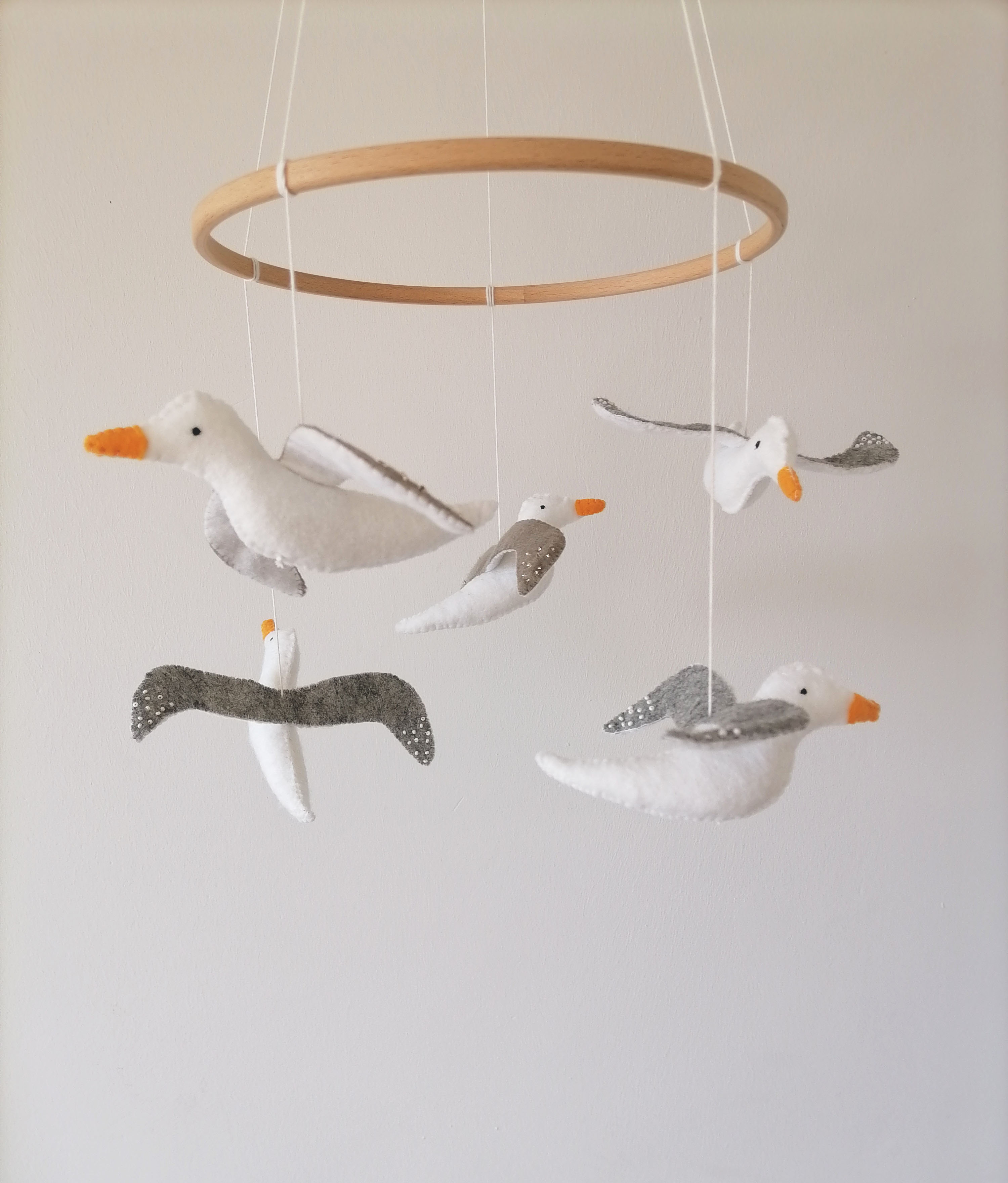 Gull Mobile For Nursery,Seagull Mobile,Neutral Mobile For Gi | Inspire ...