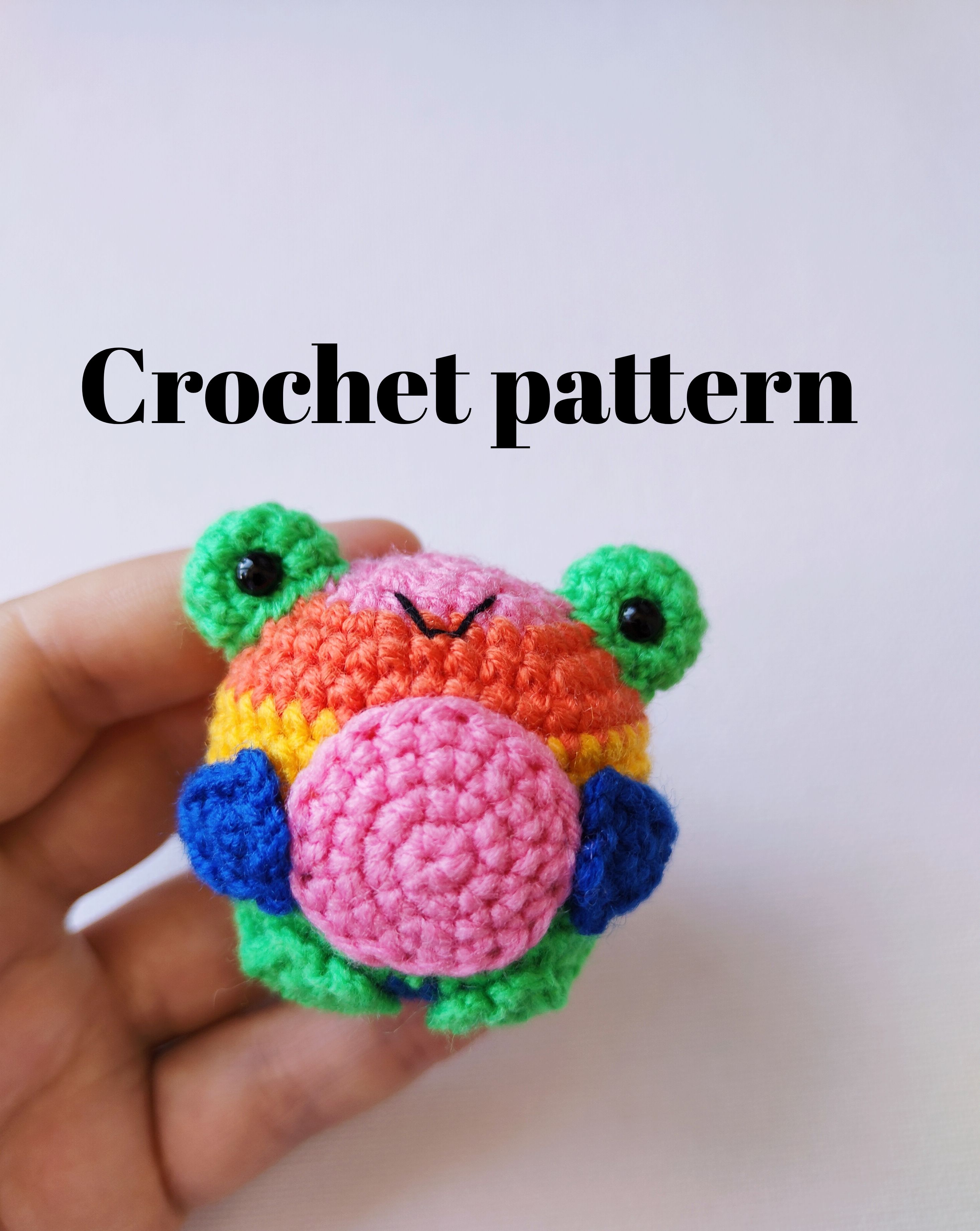 Amigurumi Frog Crochet Pattern And Instructions Pdf. Diy Crochet Green ...