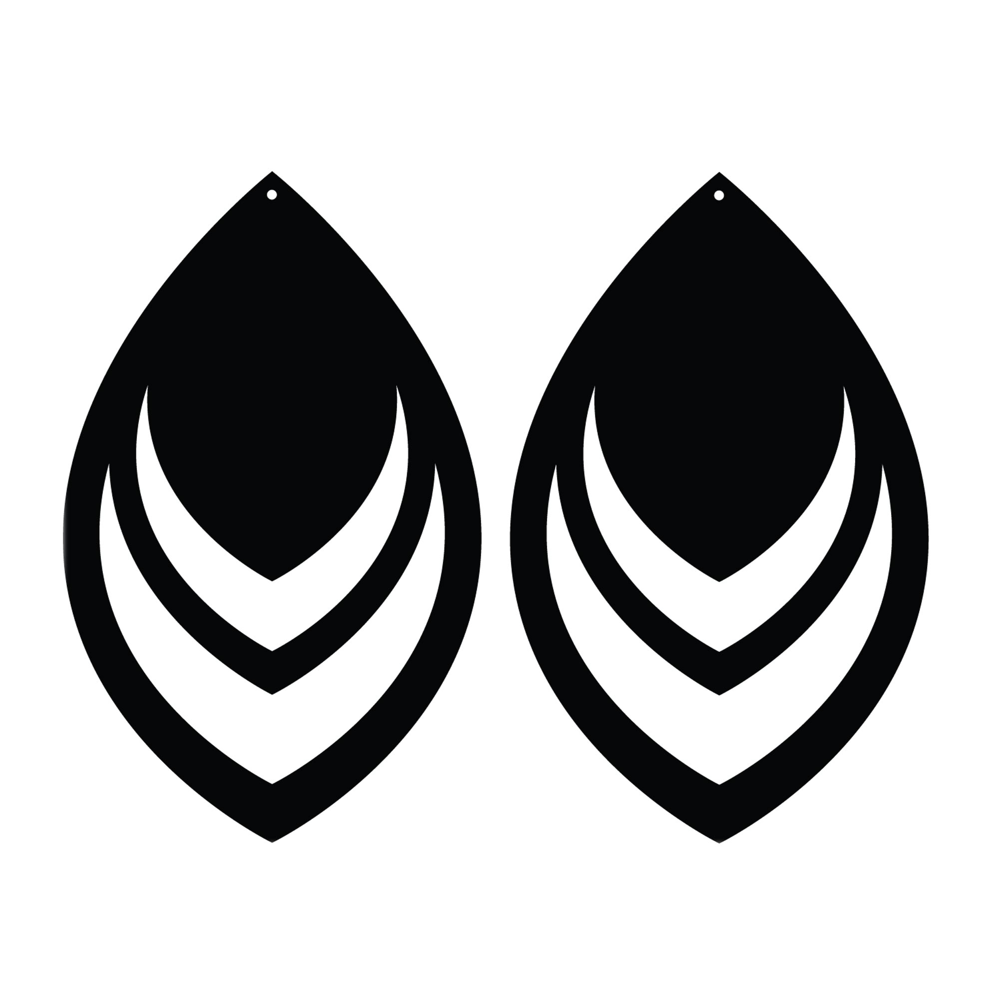 Teardrop earrings svg, drop earrings template, teardrop earr - Inspire ...