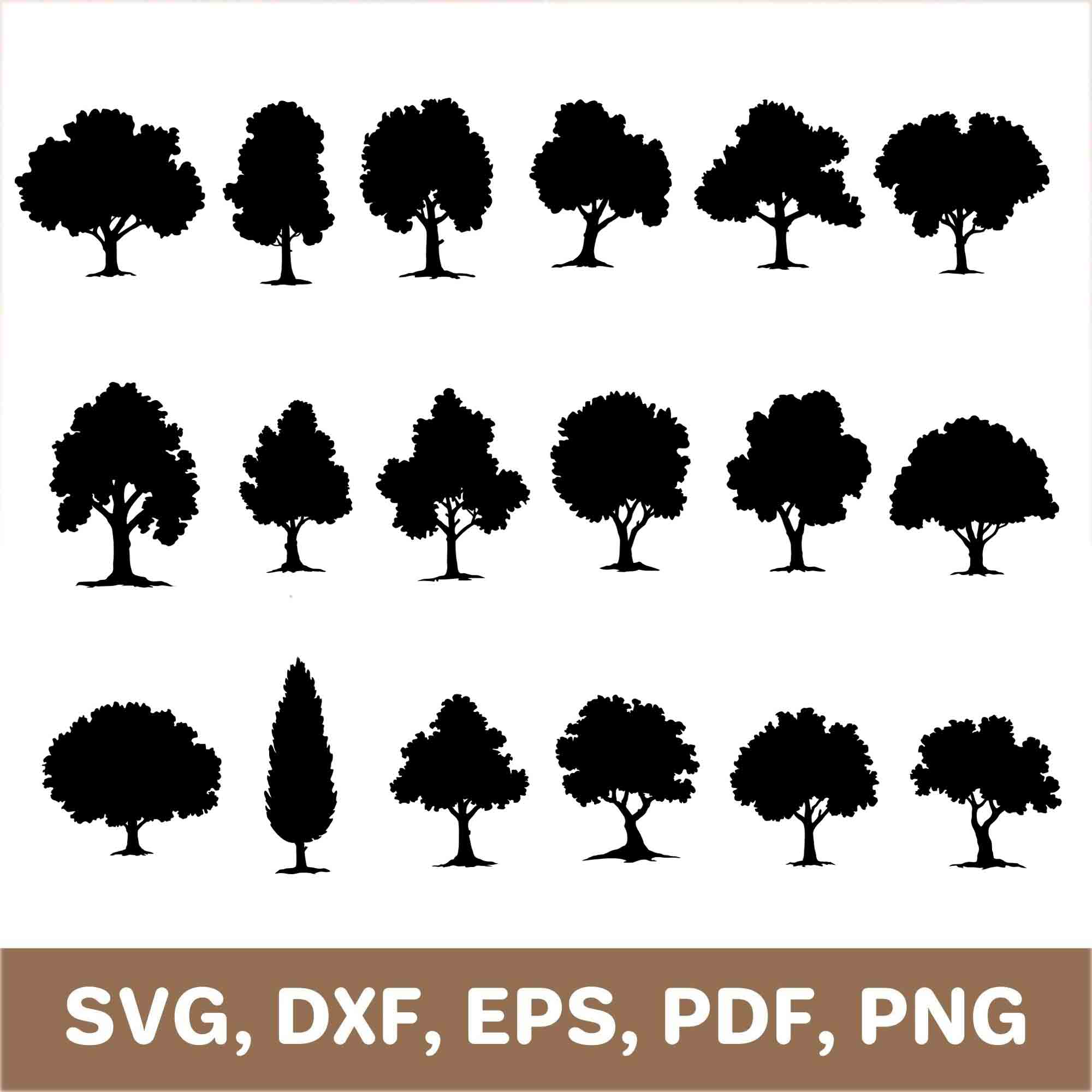 Tree svg, trees svg, tree dxf, trees dxf, tree template, tre | Inspire ...