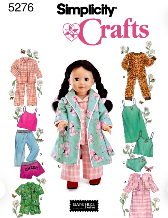 Doll 18 inch Clothes Pattern Simplicity 5276 PDF | Inspire Uplift
