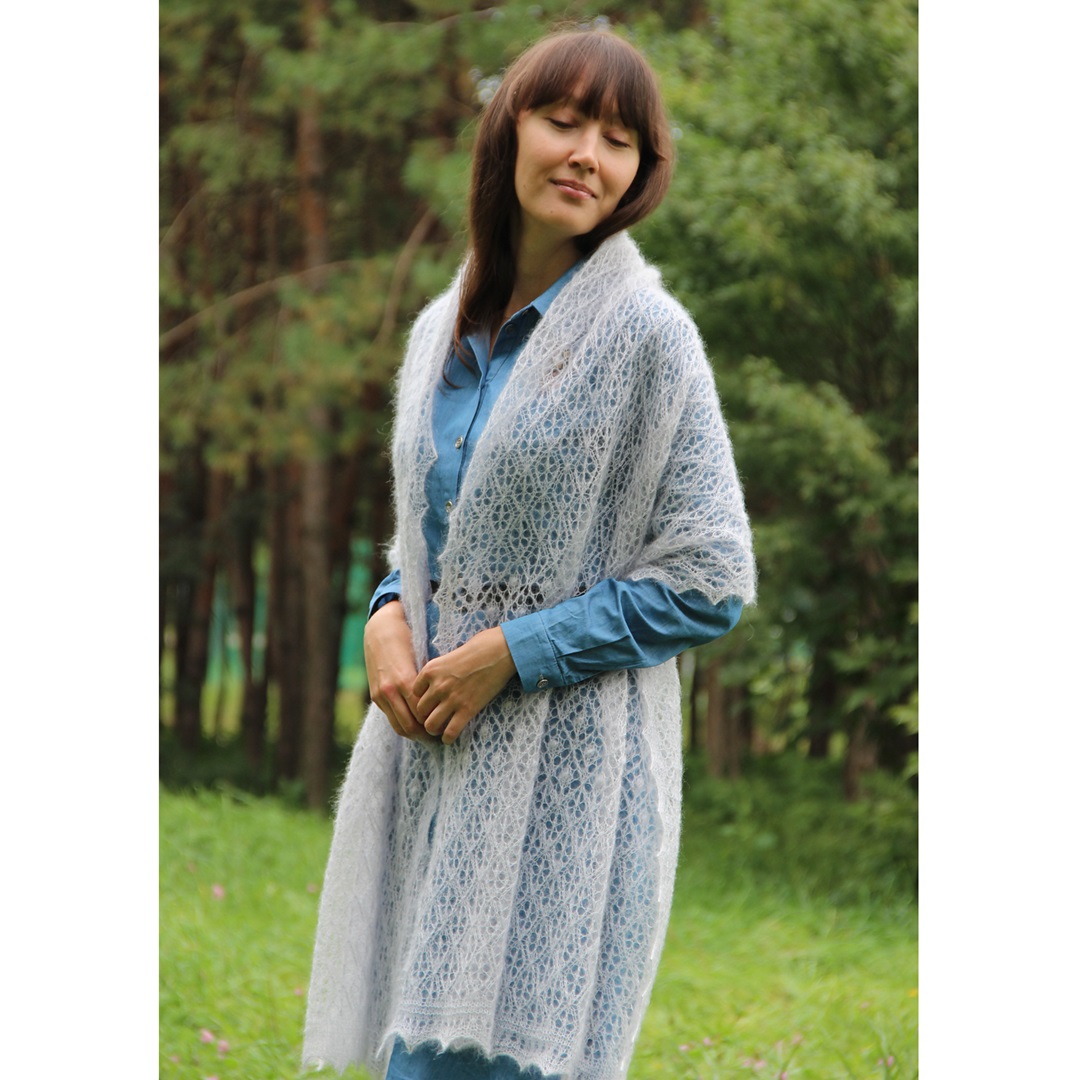 Rectangular Shawl Knitting Pattern Knit Elegant Lace Stole - Inspire Uplift
