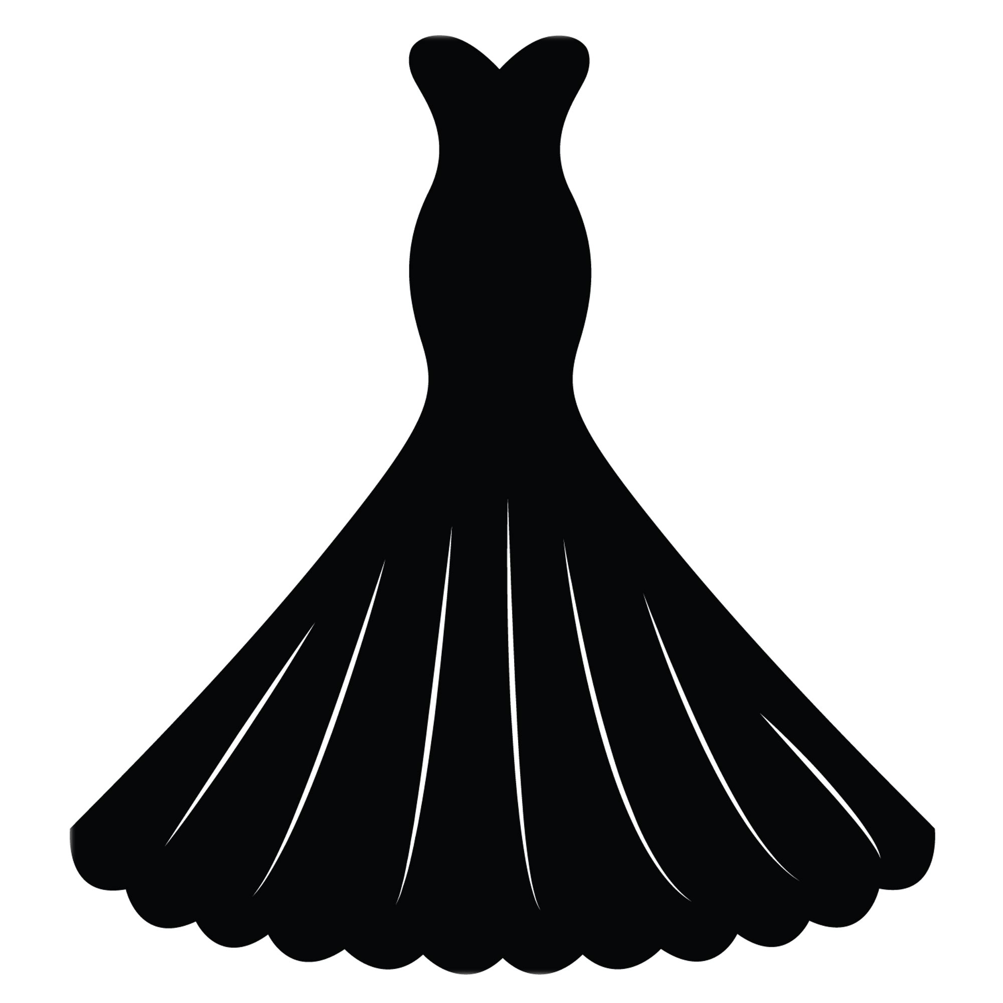 Wedding dress svg, evening dress svg, wedding dress dxf, wed - Inspire ...