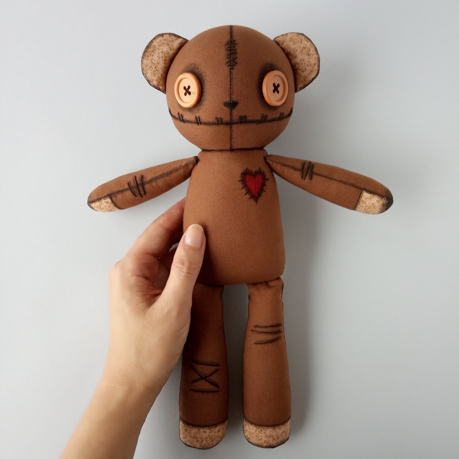 Teddy Bear Sewing Pattern, Stuffed Animal Pattern To Sew, Tu - Inspire ...