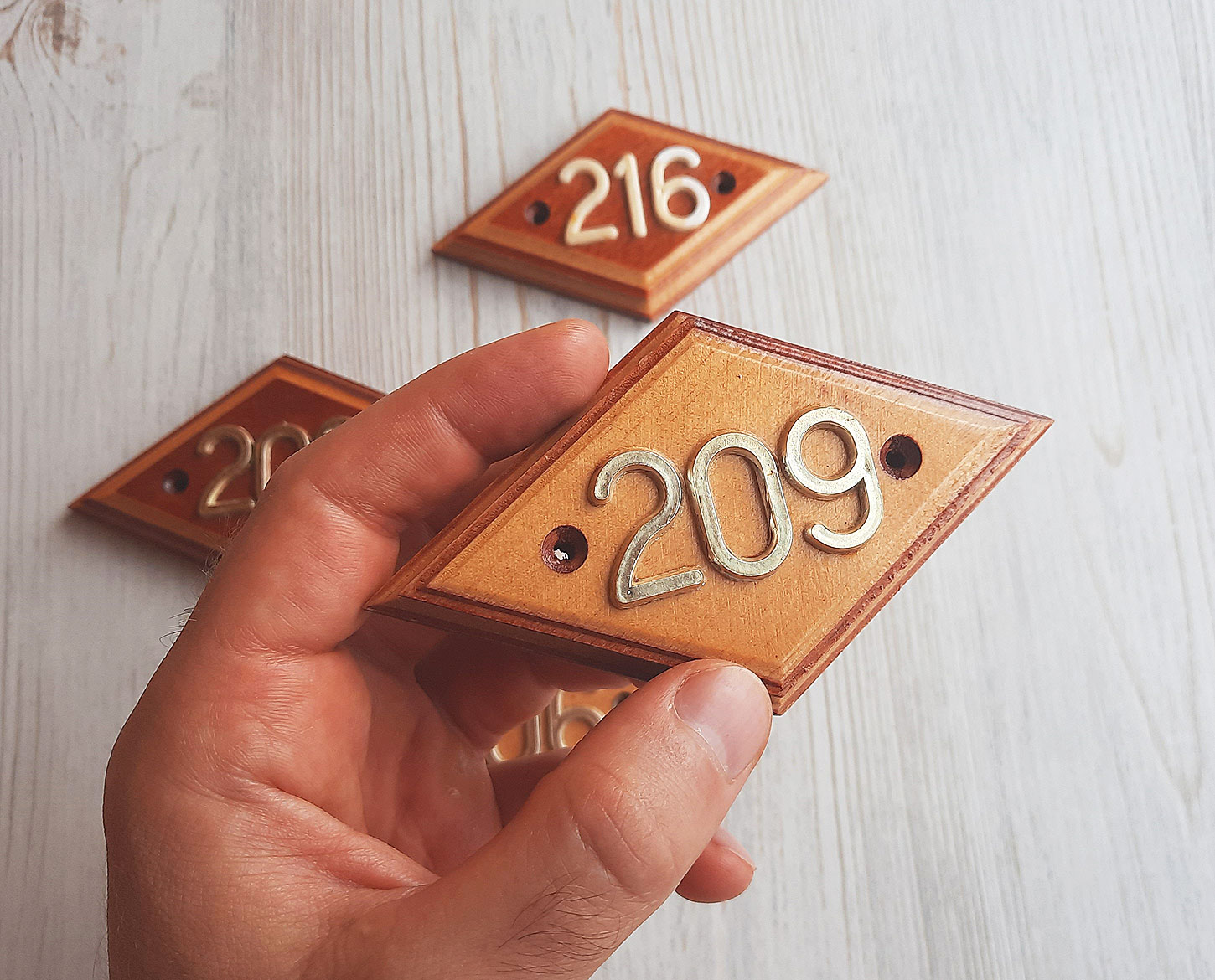 Soviet wooden address number plate 209 - retro door number s | Inspire ...