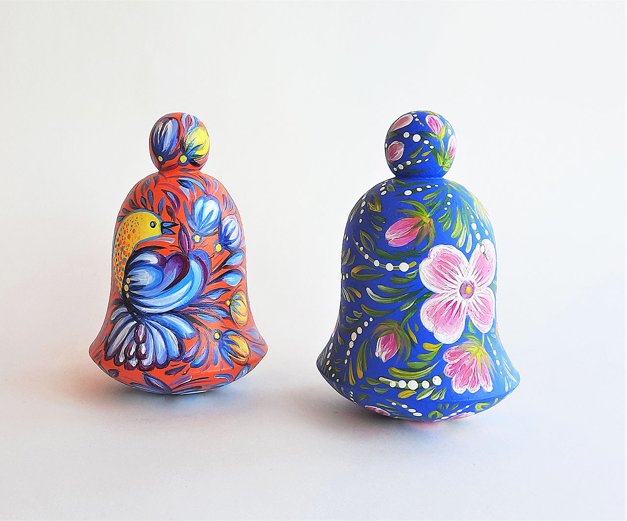 Wooden Russian hand-painted Bell souvenir - ringing music tu | Inspire ...