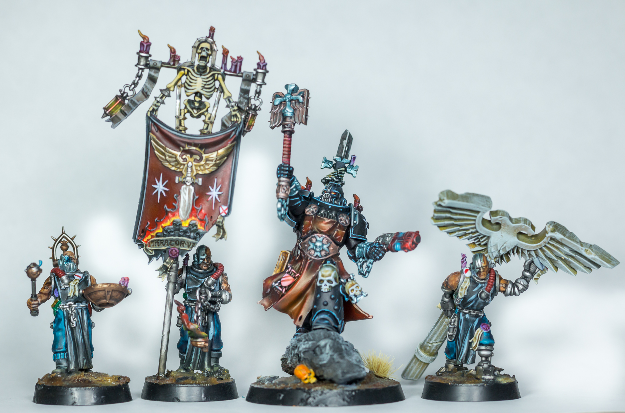 Chaplain Grimaldus & Retinue - Painting comission | Inspire Uplift