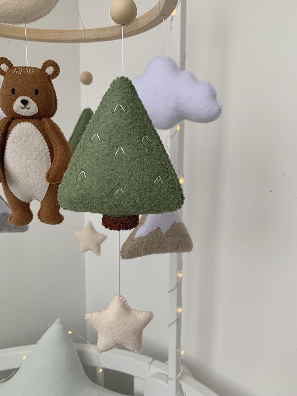 Baby mobile forest, Woodland baby mobile, Baby mobile bear, - Inspire ...